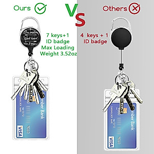 Black Stay Positive Badge Holder with Retractable Reel, Id Badge Holder Heavy Duty Retractable Clip, Vertical Work Card Name Tag Id Holder Badge Cover for Nurse Teacher Office Women Student Gifts