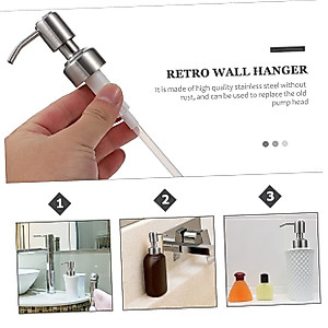 Housoutil 4 Pcs Sprinkler Foaming Hand Soap Dispenser Soap Dispenser Kitchen Foaming Soap Dispenser Soap Dispenser Pump Replacement Stainless Steel Emulsification Pump Travel Nozzle