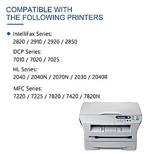 ALUMUINK TN350 Black Toner Compatible TN-350 Toner Cartridge Replacement for Brother DCP-7010 MFC-7225 7820 HL-2040 2040N IntelliFax 2910 2850 Printer Toner Cartridge (1-Pack, Black)