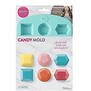 Wilton Silicone Gem Shapes Candy Mold, 12-Cavity