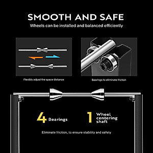 VIVOHOME Motorcycle Bike Wheel Balancer, Rim Tire Alignment Balancing Tools for Most Motorcycles and Sport Dirt Bikes with Adjustable Centering Cones, Black