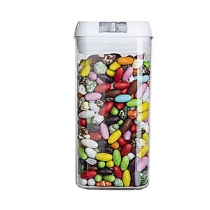 ASANSH Sealed container Transparent jar Food Storage Container for Cereal Sugar Baking Supplies (1.2L)