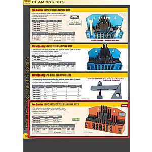 HHIP 3901-0010 Pro-Series 52 Piece Clamping Kit, 12 mm T-Slot with M10 X 1.5 Studs