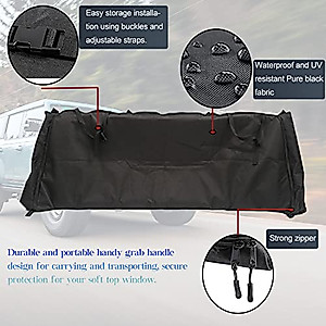 Bronco soft top window storage bag compatible with Ford Bronco Accessories 2021 2022 4 Door Plush bag Protection Top window Bags prevent Scratching and Bending