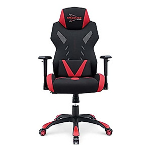 Modway Speedster Ergonomic Mesh Gaming Computer Desk Chair in Black Red