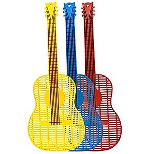 Gift House 1 Large Guitar Flyswatter (Assorted Colors)