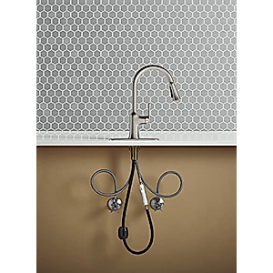 KOHLER Brynn Pull Down Kitchen Faucet, 2 Function sprayhead, Magnetic Docking, Stainless Steel, K-R23089-SD-VS