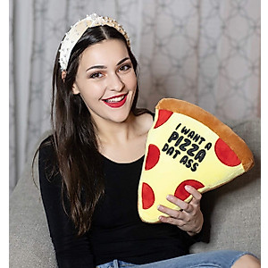 Seymour Butz Plush Pizza - Funny Stuffed Animal Valentine for Girlfriend, Boyfriend, Husband or Wife