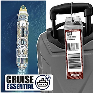 Disney Cruise Luggage Tag Holder by Cruise On [4 Pack] for All Disney Cruise Line DCL Ships Dream, Fantasy, Magic, Wonder, Wish, Treasure, Adventure & Destiny in 2025 & 2026