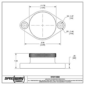 Bolt-On Billet Aluminum Engine Oil Filler Caps, Short