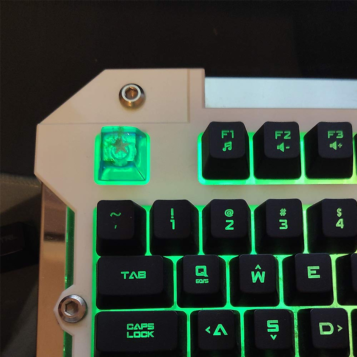 HFSECURITY Custom Resin Keycaps Backlit Blue Ocean Shell Starfish for Cherry Mx Switch Keyboard-Fits DIY Most Mechanical Gaming Keyboards Single