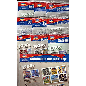 Celebrate the Century U.S. Postage Stamps 1900-1990 Complete Set