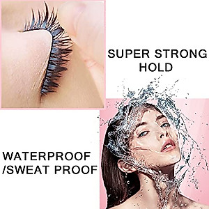 CMNRO Lash Glue Eyelash Glue Waterproof Eyelash Glue for False Lashes Super Strong Hold Eyelash Adhesive Latex-Free Suitable for Sensitive Eyes 0.176oz Clear2