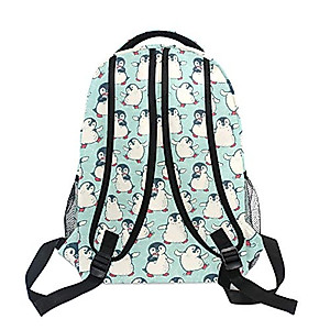 Nander Penguin Backpack Fits Laptop Slim Waterproof Durable Casual Daypack For Women Men College Schoolbag
