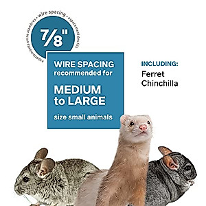 Prevue Pet Products 485 Feisty Ferret Home with Stand, Black Hammertone