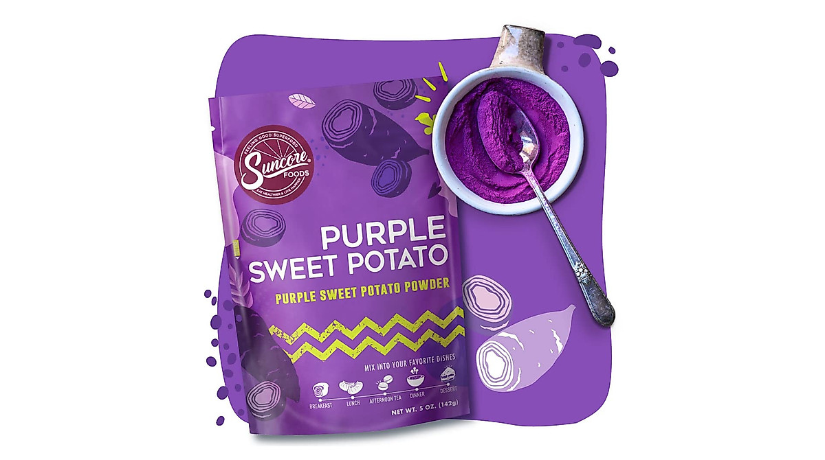 Suncore Foods Purple Sweet Potato Powder, Purple Food Coloring Powder ...