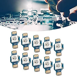WS2812 RGB LED Module, Low Drive Voltage Simple Circuitry 10Pcs WS2812 LED Module PCB for Microcontroller