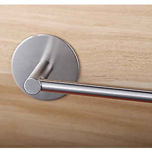 Ulifestar SUS304 Stainless Steel Towel Bar for Bathroom, Strong 3M Self Adhesive Hand Towel Bar Heavy Duty Wall Mount Towel Rack RV Towel Holder Brushed Nickel,16''