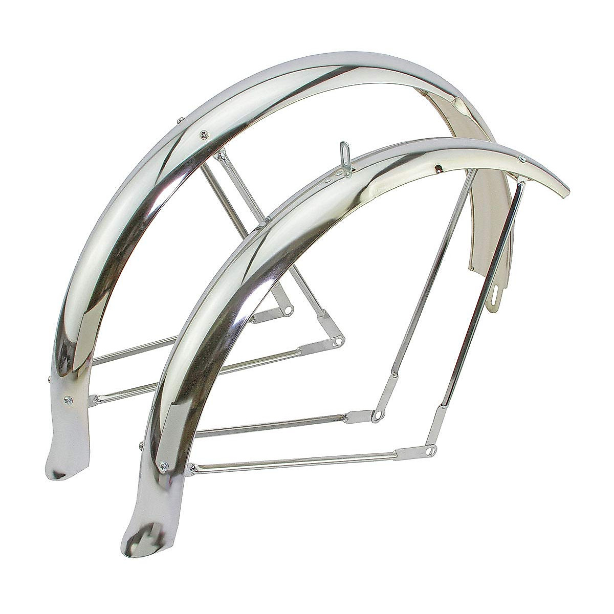 Alta Bicycle 26" Flared Standard Balloon Fender Set, Multiple Colors (Chrome)