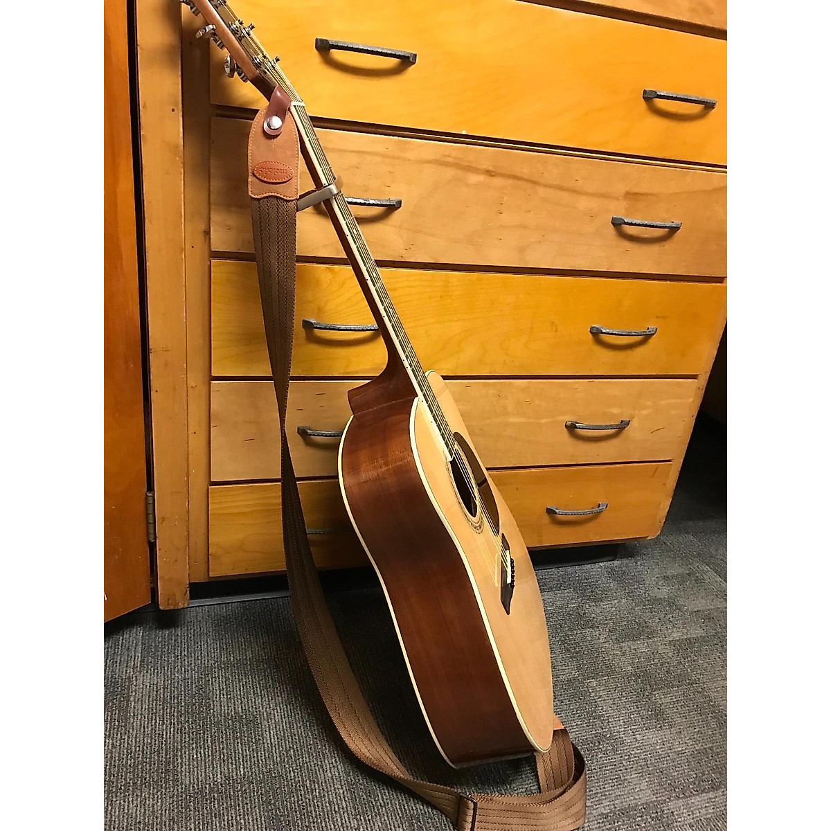 Guitar Strap for Acoustic, Electric Guitars with Suede Leather Ends, Includes 2 Safety Locks, 1 Leather Guitar Strap Button