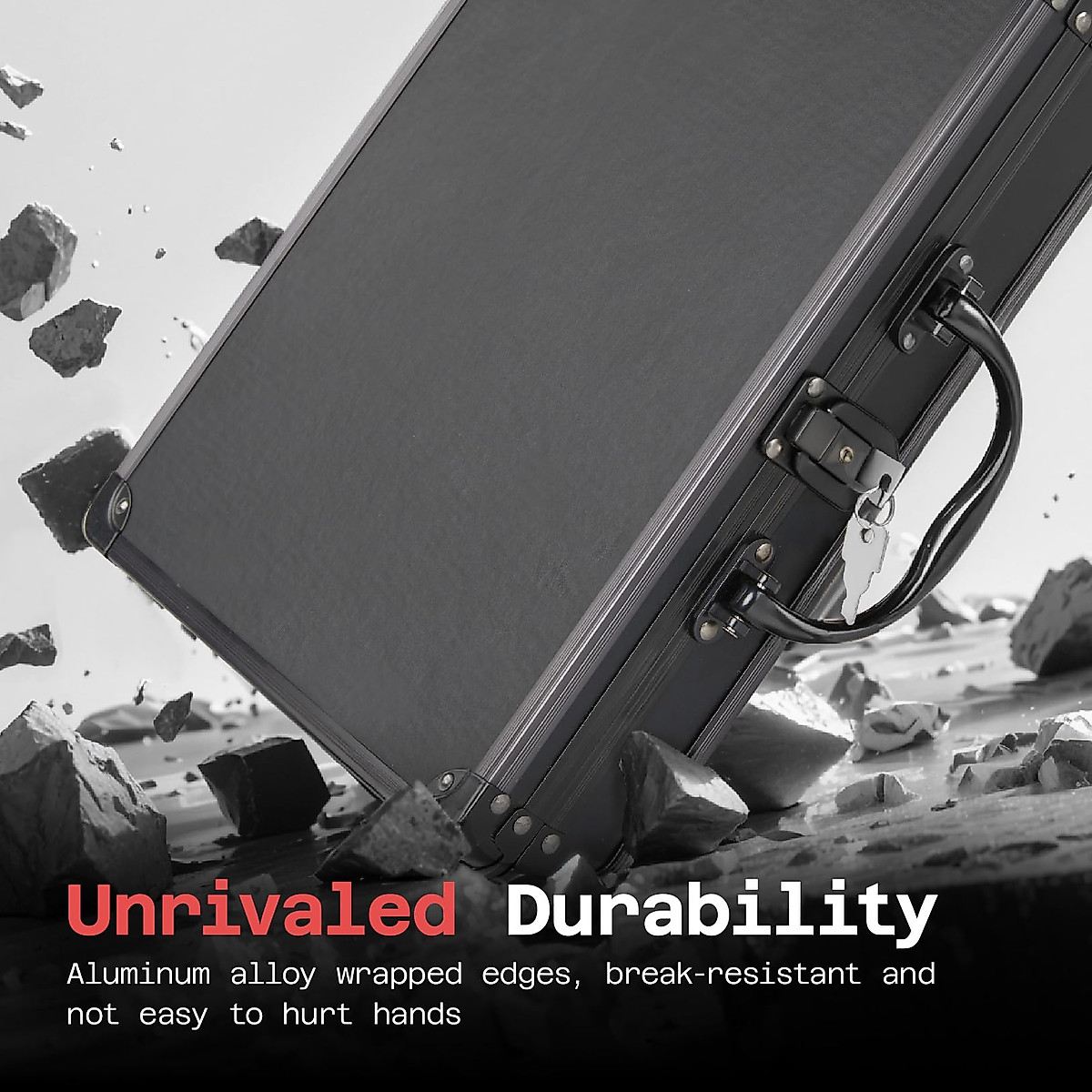 Sooez Locking Clipboard Storage Box, Heavy Duty Clipboard with Storage, Aluminum Locking Briefcase with Handle, Combination Lock Box Maximum Security, Large Capacity for 400 Paper Sheets & Tablet