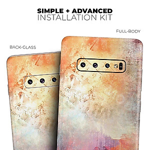 DesignSkinz Grungy Colorful Faded Paint Protective Vinyl Decal Wrap Skin Cover Compatible with The Samsung Galaxy S20 (Screen Trim & Back Glass Skin)
