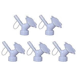 DOITOOL 5PCS Bottle Cap Sprinkler Head Plastic Bottle Watering Spout Bonsai Watering Can for Indoor Seedlings Plant Garden Watering Sprayer Nozzles (Grey)