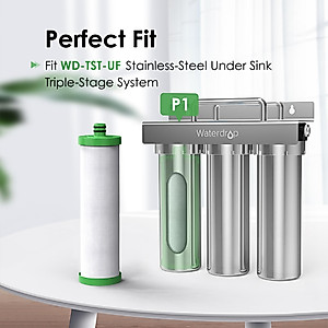 Waterdrop P1 Under Sink PP Water Filter, Replacement for TST-UF Ultra-Filtration Under Sink Water Filter System, 1 Pack