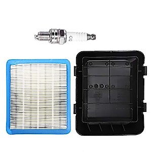 17211-ZL8-023 Air Filter With 17231-Z0L-050 Cleaner Cover Replacement for Honda GCV135 GCV160 GCV190 Engine HRB216 HRB217 HRR216 HRS216 HRT216 HRX217 Motor Pressure Washer Push Lawn Mower + Spark Plug