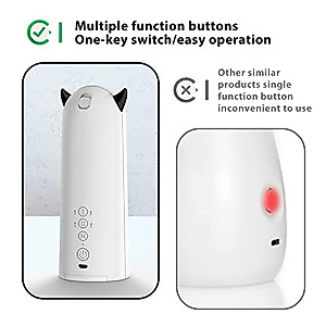 Cat Laser Toy Automatic, lnteractive Cat Toys for Indoor Cats USB/Batteries Power, Automatic Cat Toy with 2 Speed Patterns 3 Modes /4 Angles, Adjustable Circling Ranges and Speed for Cats/Dogs (White)