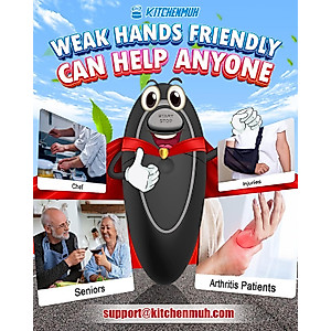 One Touch Electric Can Opener Fits Almost All Can Sizes for Seniors with Arthritis, Hand Held Battery Operated Can Opener with Smooth Edge, Food Safe Kitchen Gadgets Automatic Can Opener for Kitchen