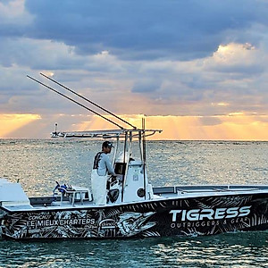 Tigress XD Telescoping Aluminum 15’ Center Outrigger, Ideal for Sport Fishing Boats up to 40 feet, Features Tigress XD 316 L Stainless Steel for Durability