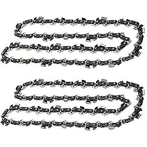 Abroman 2 Pack R45 90px045G Chain 12" Chainsaw Chain 3/8" Pitch .043" Gauge 45DL fits for De-Walt DCCS620 Ryobi RY40500 Black & Decker LCS1240B Worx WG380 Echo CS2511T Craftsman Saw