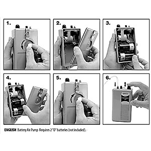 Penn-Plax Silent Air B10 Battery Operated Aquarium and Fishing Air Pump Manual On Off Switch Aerates Up to 29 Gallons
