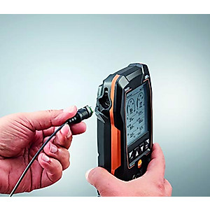 Testo 550s Kit I App Operated Digital Manifold for HVAC and Refrigeration with 2 x Wired Temperature clamp Probes I High and Low Side Pressure Measurement, Superheat and subcooling – with Bluetooth