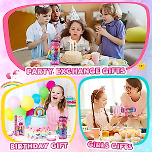 Meijoy Decorate Your Own Water Bottle Kits for Girls - Kids Water Bottle Birthday Gifts for 4 5 6 7 8-12 Year Old Girl DIY Unicorn Birthday Decorations Arts and Crafts for Kids Ages 6-8 Girls