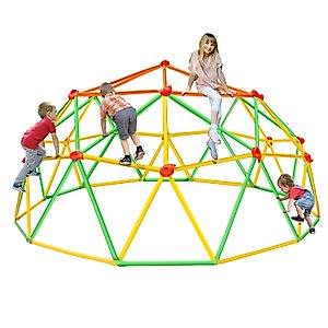 NAQIER Climbing Dome Upgraded 10FT Climber for Kid 3-10 Jungle Gym Monkey Bar Backyard Geometric Support 800LBS Outdoor Play Equipment Toddler Outside Toy
