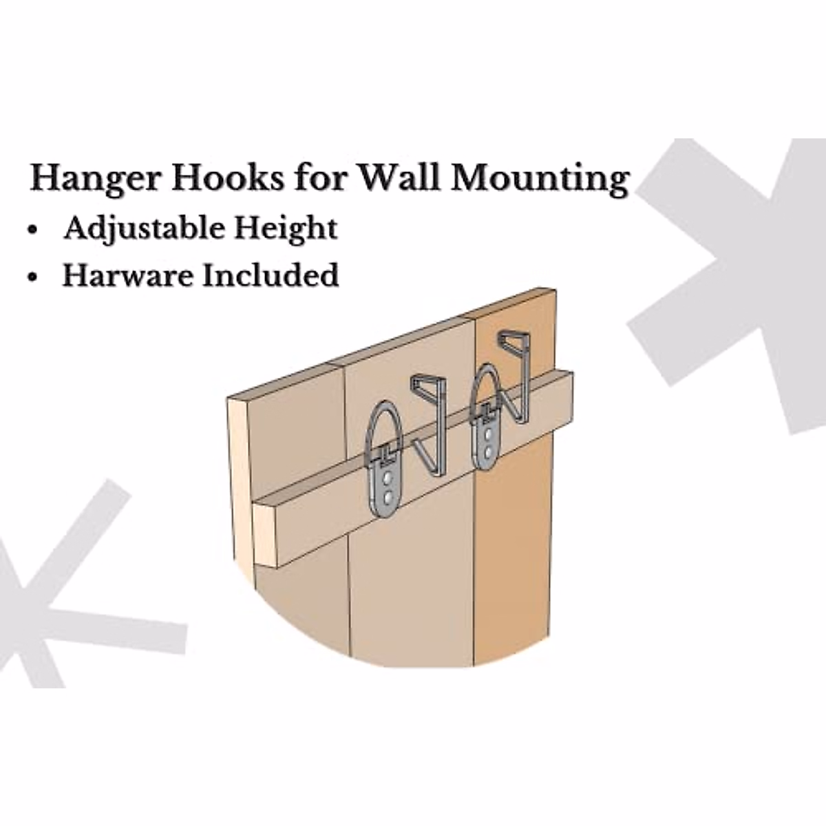 Barn Walls Whitewash Headboard King Size Weathered, Hanger Style, Handcrafted. Mounts on Wall. Easy Installation