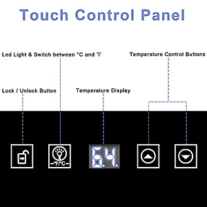 ROVSUN 19 Bottle Wine Fridge, Freestanding Compressor Wine Cooler Refrigerator, Beverage Wine Chiller with Digital Temperature Control & Double-layer Glass Door for Red White Wine, Champagne, Beer