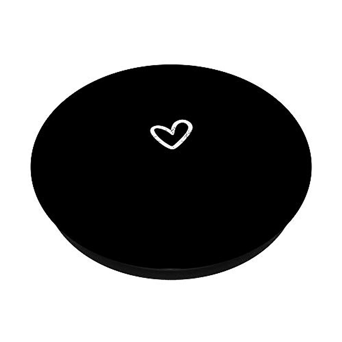 minimalist white cute doodle heart vintage simple outline PopSockets Swappable PopGrip