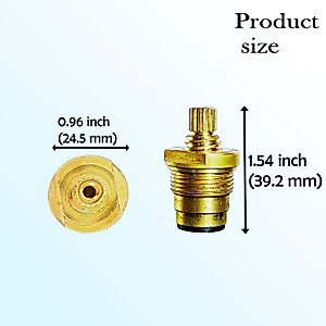 ALITZ 98-688 Replacement Faucet Cartridge Brass Stem Hot compatible with Gerber 98-688 valve compression-style hot stem and bonnet assembly designed for deck-mounted faucets