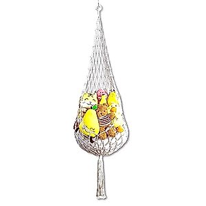 Stuffed Animal Net or Hammock, Hanging Net for Stuffed Animal Storage Ideas for Small Spaces Holder for Wall Corner (A Single Hanging(White))