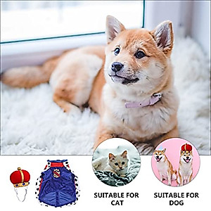 Mipcase Boys Shirts Boys Shirts Girls Shirts Girl Beanie 1 Set The Puppy Cloth Costume Dog Costume Clothes Dog Soft Cape Clothes King Pet Costume Kitten Clothes Boys Shirts Girls Shirts Girls Shirts