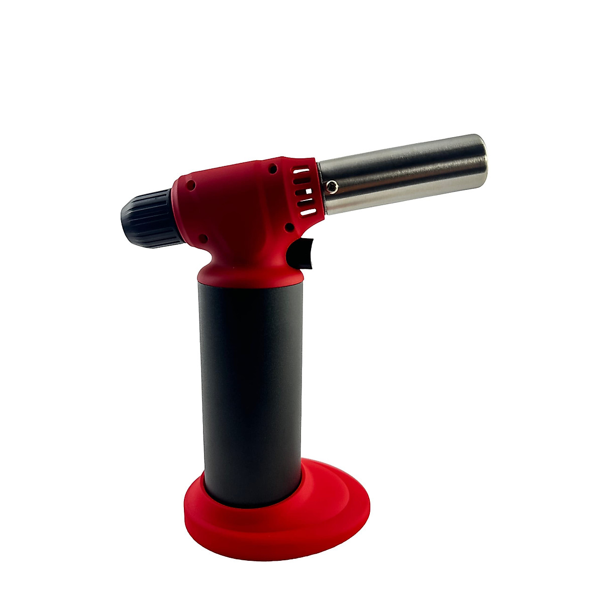 Space King Tall Wind-Proof Torch Lighter - Adjustable Flame - Child-Lock - Perfect for Camping, Kitchen, Backyard, Travel, Beach, BBQ, Mountain, Outdoors, Travel, Garage, and More. (Red)