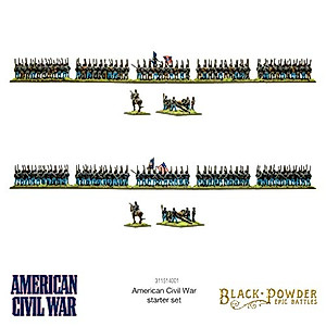 WarLord Black Powder Epic Battles American Civil War Starter Set Military Table Top Wargaming Plastic Model Kit 311514001 , Green