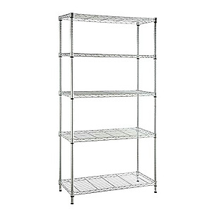 HDX 5 Shelf Steel Storage Unit in Chrome