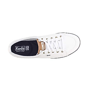 Keds Center Lace Up, Sneaker Womens, White Chambray, 7 Medium