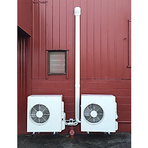 Plusluck 4" Entry Wall Cover Line Cover Set Parts PVC Accessory for Decorative for Ductless Mini Split, Central AC and Heat Pumps