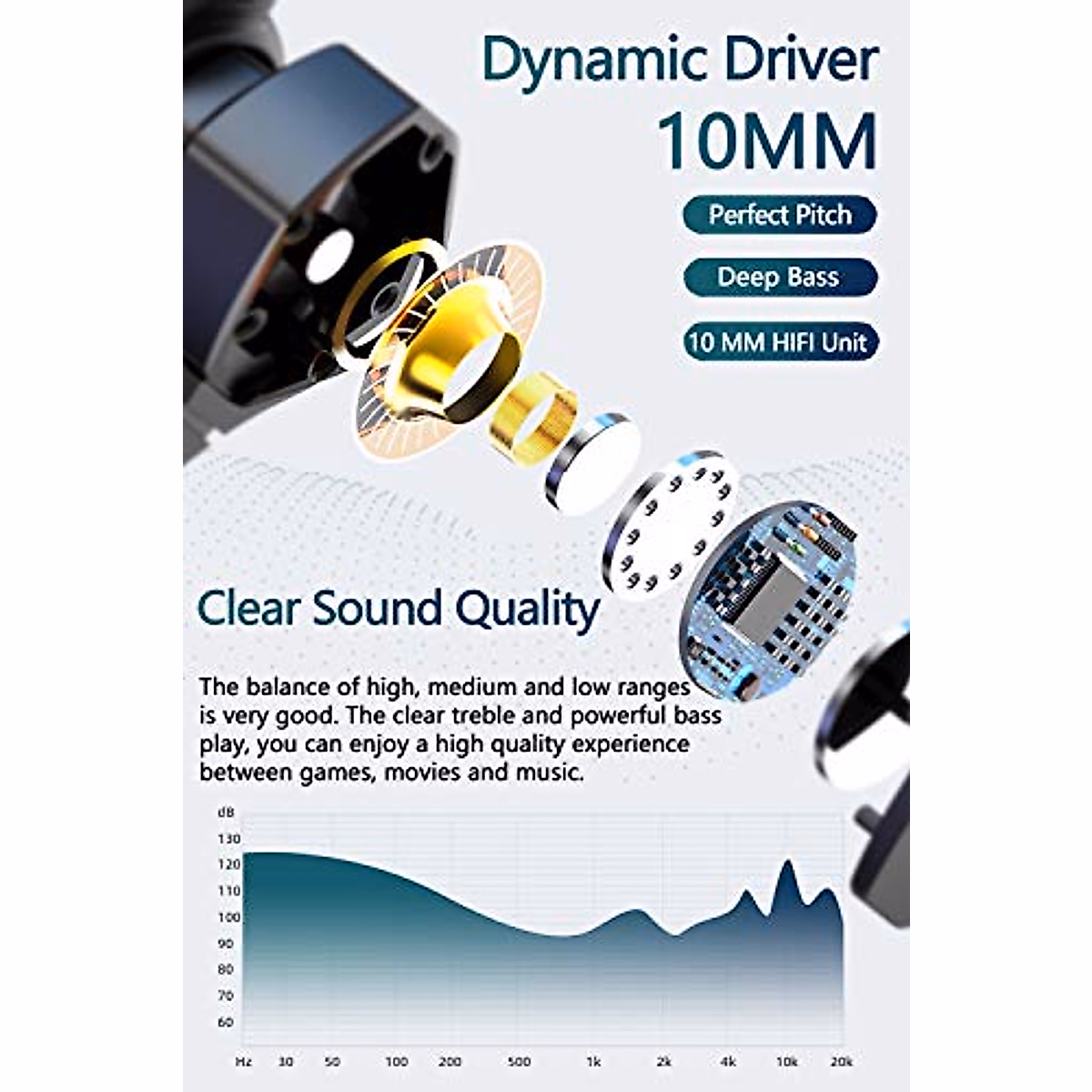 KASOTT Gaming Earbuds with mic Deep Bass Earphones in-Ear Headset Stereo Headphone with Detachable Dual Microphone for Mobile Gaming, Xbox One, PS4, Pro, PC (Red)