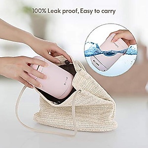 DaCool Insulated Lunch Containers Hot Food Jar Vacuum Insulated Stainless Steel 16 oz Leak Proof Keep Food Cold Hot Food Container Lunch Box School Camping Outdoors,BPA Free- Pink